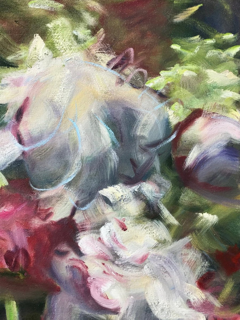 Jamie Evrard | Peonies Baroque | Artwork Available at Bau-Xi Gallery